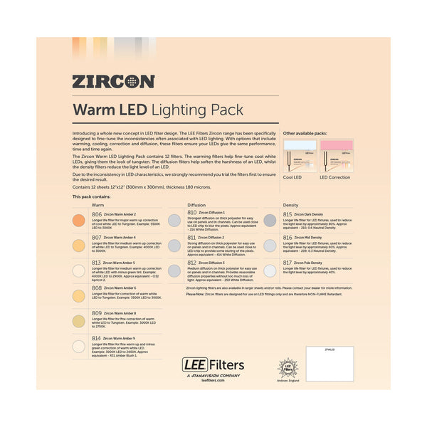 Zircon Warm LED Lighting Pack - LEE Filters Direct USA